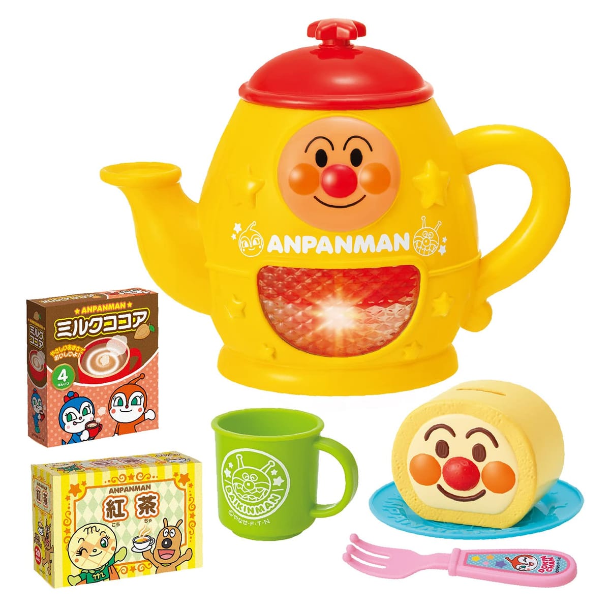 ピカピカ光っておしゃべりいっぱいの電気ケトルで楽しくおままごと！光と音が楽しい2種類のモード単4電池3本使用（別売）