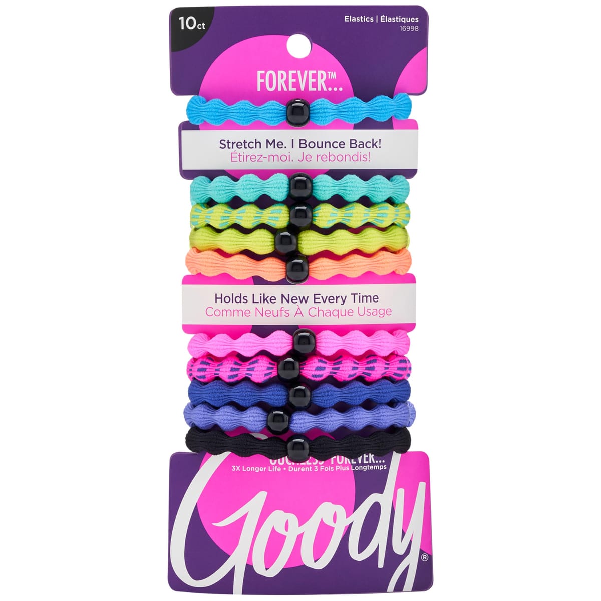 Goody Foreverヘアゴム:このGoody Ouchlessヘアタイは長持ちするように設計されており、毎回新品のように跳ね返って保持します。 丈夫な16本撚りのインナーコアで補強されており、どれだけ伸ばしても形状を保ちます。【3倍強...