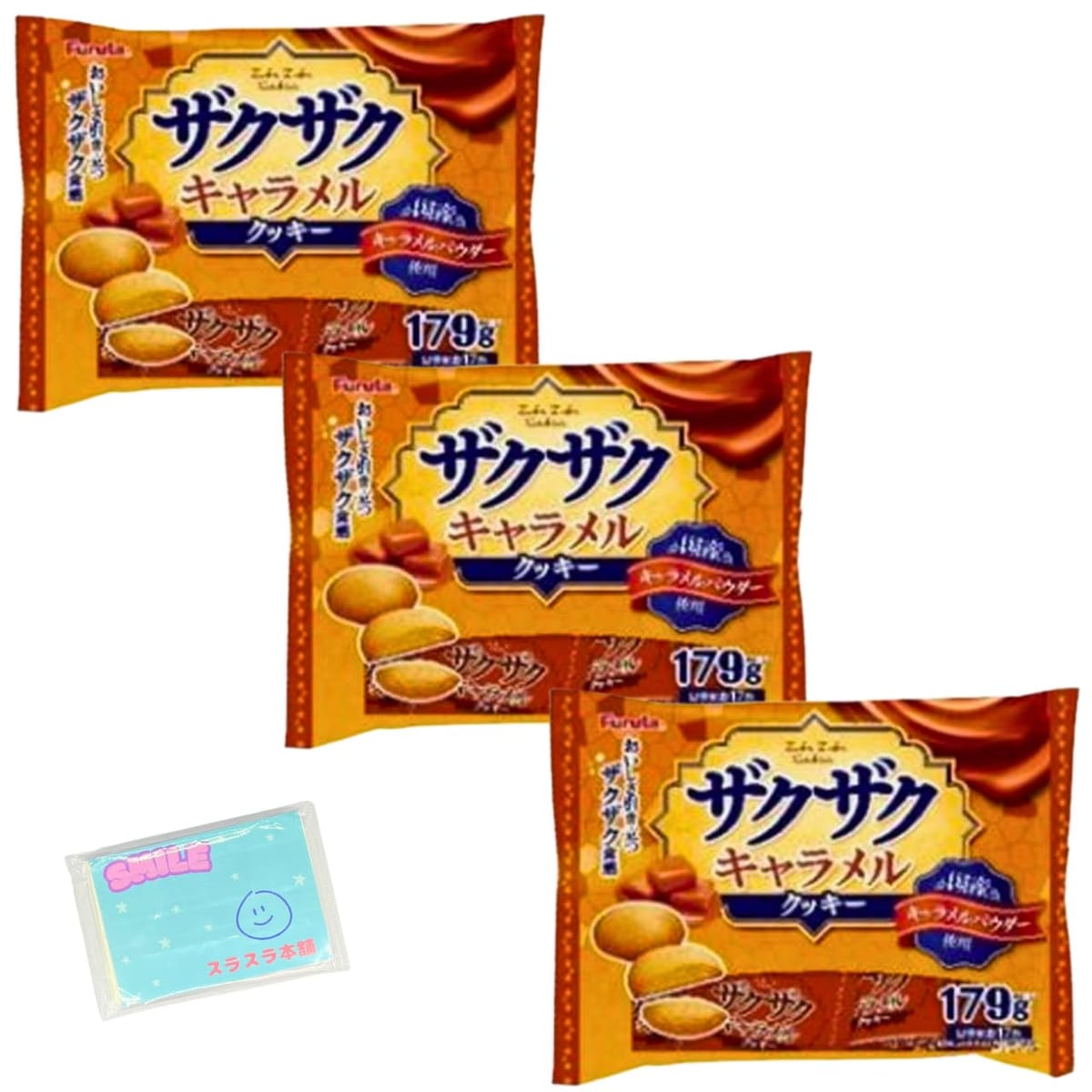 フルタ製菓 ザクザクキャラメルクッキー 179g ×3袋セットです。国産乳使用のキャラメルパウダーを使用しました。昔ながらのミルクキャラメルをイメージしており、様々な年齢層の方に楽しんでいただけるクッキーです。 フルタ製菓 ザクザクキャラメ...