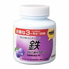 日頃の鉄分不足が気になる方にプルーン味【賞味期限】 2粒で鉄分10mg！ 噛んで美味しく食べられるチュアブルタイプの健康補助食品です。 妊娠授乳期中に不足しがちな葉酸やビタミンB12、ビタミンB6などの欠かせないビタミン類を配合しています。...