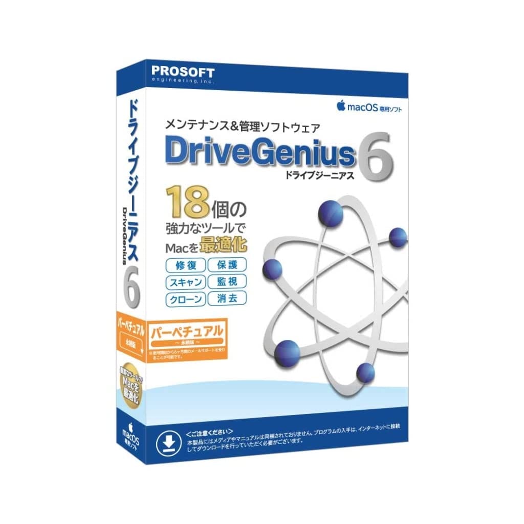 Macや外付けディスクのメンテナンス&管理ソフトウェアOS : Macintoshメディア:License言語:日本語4589530596512