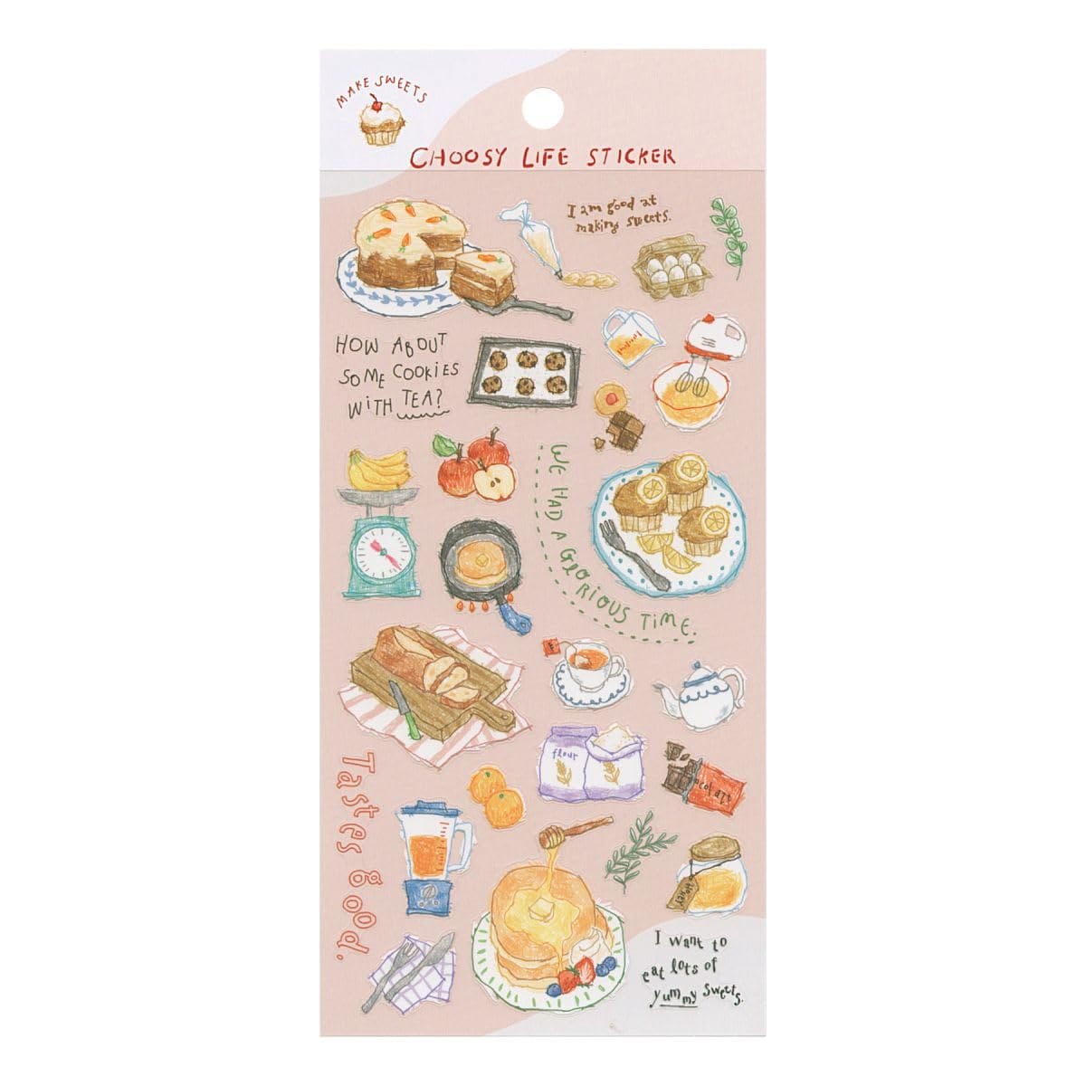 品番：81838 ボールペンで描いたようなタッチのイラストシールです。。ラフな塗りや文字が特徴で手書き文字と相性抜群です。ダイアリーやノートのデコにおすすめのシールです。。・素材:透明PET・マットニス。。サイズ：縦=200mm　横=90m...