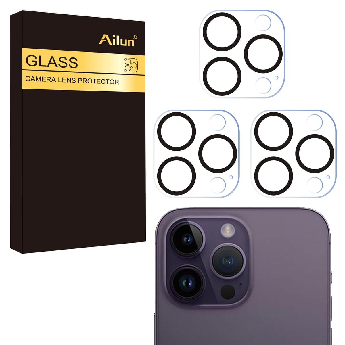 iPhone 16 Pro/16 Pro Max 2024/14 Pro/14 Pro Max 2022 カメラレンズプロテクターに対応。レンズを効果的に保護。傷、擦り傷、衝撃から最大限に保護します。カメラレンズプロテクターのみ(ディスプレ...