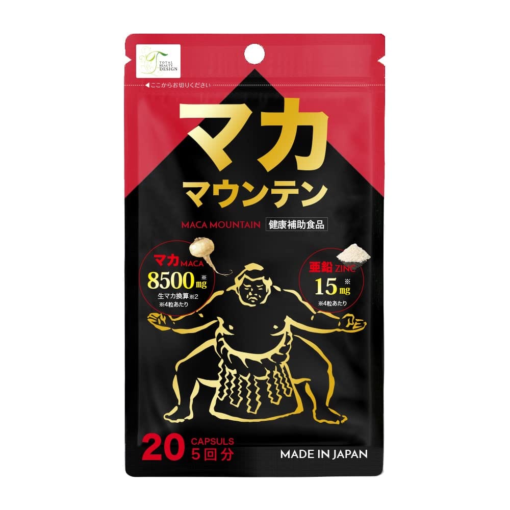 原産国：日本20カプセル（5回分 ）賞味期限：商品パッケージ裏面に記載保存方法：高温多湿及び直射日光を避けて保存してください 成分:マカ抽出物（マカエキス、デキストリン）、コーンスターチ、亜鉛含有酵母、澱粉、デキストリン、還元麦芽糖水飴、昆...