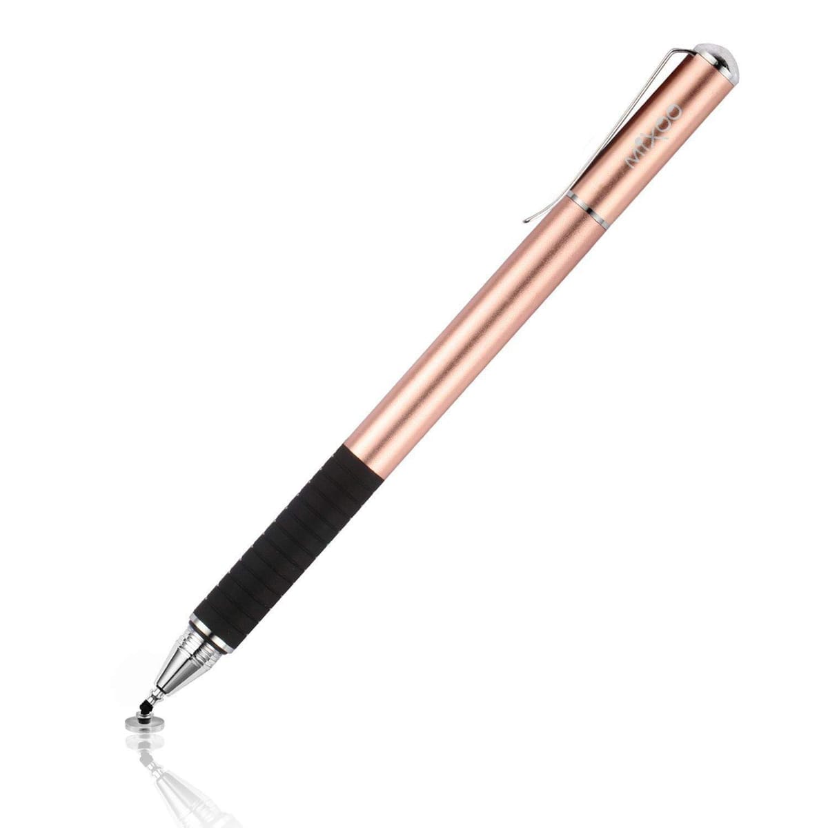 【製品仕様】●ペン本体長さ：143mm　●ペン径：9mm　●ディスクペン先径：6.8mm　●導電繊維ペン先径：6mm　　●重量：24g（単品）　●本体素材：アルミニウム　●ディスクペン先：シリコン　●パッケージ内容： スタイラスペンx1本、...