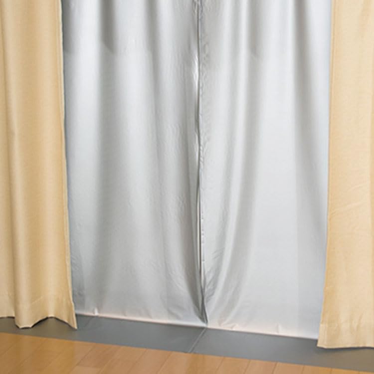 カジュアルグレー/丈250 cm x 幅150 cm (2枚組)/TKH150x250 GY・パッケージ個数:1・カーテンレールに取り付けるだけでOK！「明和グラビア　断熱カーテンライナー」窓から伝わる冷気・熱気やすきま風をカットするので、...