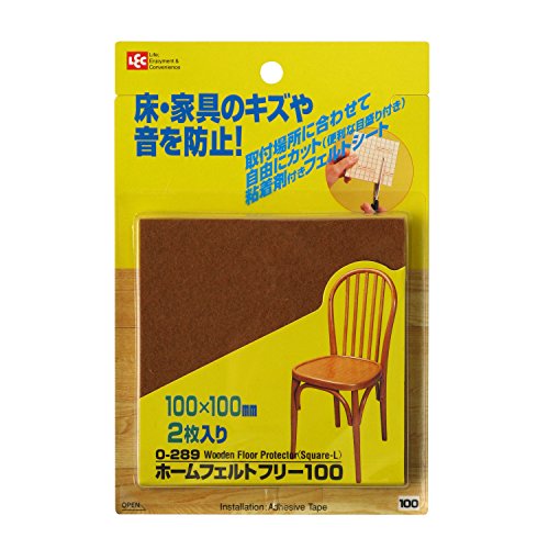ベージュ/角型(10×10cm)/O-289・Size:角型(10×10cm)・パッケージ個数:1・サイズ:10×0.3×10cm・生産国:日本・内容量:2枚入・床・家具のキズや音を防止する。・取り付け場所に合わせて自由にカットできる。●床...