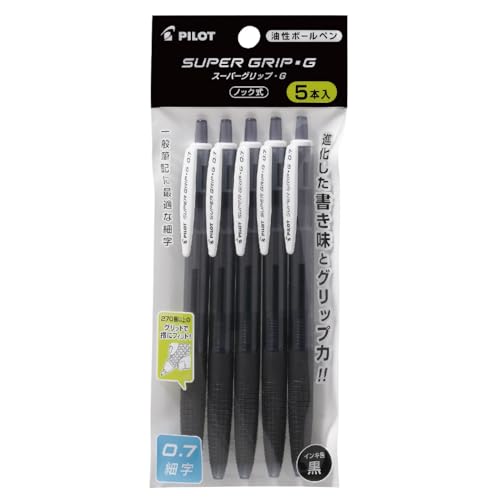ブラック/-/PBSGK50F5BB・パッケージ個数:1・【ボール径】0.7mm・【方式】ノック式・【サイズ】最大径φ10.6mm×全長146mm【パッケージサイズ】195×75×11mm・【インキ】油性インキ（黒）【入数】5本入り【替芯】...