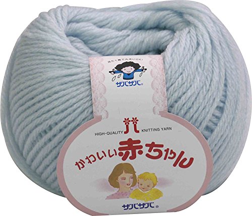 単品Col.6/-/2202・品番:2202・太さ:並太・仕立:40g 約105m・色・柄:Col.6 水色 系・素材:アクリル60%、ウール40%洗濯機で丸洗いOKのベビーヤーン 毛玉ができにくく、制電性に優れたベビー用、棒針向き手あみ糸...