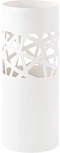 ホワイト/Φ19.5×H49(cm)/LFS-181WH・パッケージ個数:1・本体サイズ:幅15.5×奥行き15.5×高さ49(cm)・素材・材質:スチール(粉体塗装)・生産国:中国シンプルながらインテリア性の高い傘立て。 水受けトレイ付き。