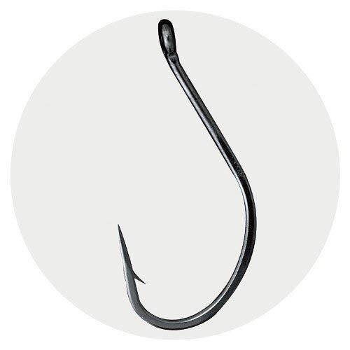 13号ブラック/#13/05VRI・Style:13号・入数:50本入り・フックカラー:黒(ブラック)・ヒネリあり / 平打ち加工 / カン付き50本入りのカン付丸セイゴ鈎バリューパック！