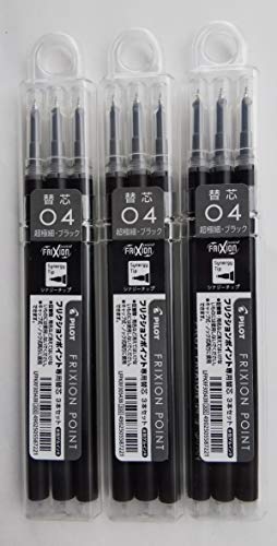 パッケージ個数:3・種類: フリクションボール 0.4mm 替芯 3本セット(ノック式・キャップ式共通)・ペン先: 超極細 0.4mmボール・レフィルサイズ: 全長：111mm　最大径 6.0mm・主な該当商品: フリクションポイントノック...