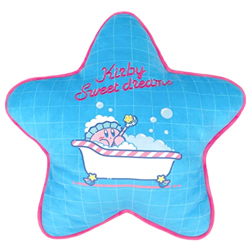 おほしさまクッション/W45×D13×H42cm/KSD-05・Color:おほしさまクッション・『カービィ・スイートドリームス』より、クッションが新登場☆ 表面はバスタイムを楽しむカービィのイラストを、裏面はカラフルな総柄イラストをプリン...