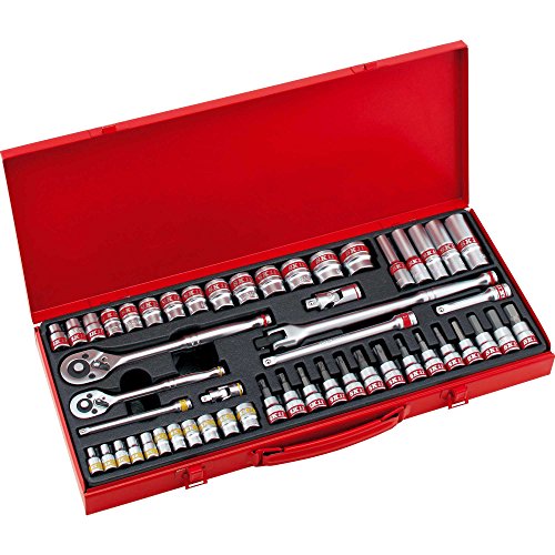 ソケットレンチセット単品グレー/差込角:6.3mm 9.5mm 52点/TS-2352M・Size:差込角:6.3mm 9.5mm 52点Style:ソケットレンチセット単品・パッケージ個数:1・サイズ(cm):44×5×19・材質:クロー...