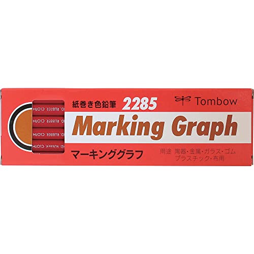 あか/-/2285-25・Color:あか・パッケージ個数:1・【紙巻き色鉛筆】使用時に本体の紙を少しずつめくりながら使う色鉛筆・【軸】丸軸・【用途】陶器・金属・ガラス・ゴム・プラスチック・布用・【入数】12本入り（1ダース）・【パッケージ...