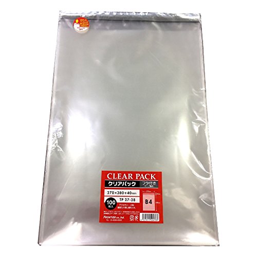 クリア/B4/TP 27-38・PatternName:単品Size:B4・パッケージ個数:1・【サイズ】ヨコ27×タテ38cm、フラップ部4cm・【厚さ】0.03m 【入数】100枚・【材質】ポリプロピレン透明性が高く、ツヤがありパリパリ...
