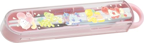 はし箱すみっコぐらし/コンビセット(スライド)/KA14102・【サイズ】約40×195×25mm、はし：16.5cm・【素材】ケース：PP、フタ：AS樹脂、はし：メタクリル樹脂、スプーン：ステンレス+ABS樹脂・【その他】抗菌加工(※金属...