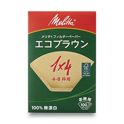 ナチュラルブラウン/4~8杯用/PE-14GBN・Size:4~8杯用・パッケージ個数:1・日本初のFSC認証取得、環境にやさしいフィルターペーパー・結合部を二重にシールした独自製法(接着不使用)・繊維の流れによるムラを解決した、無指向性の...