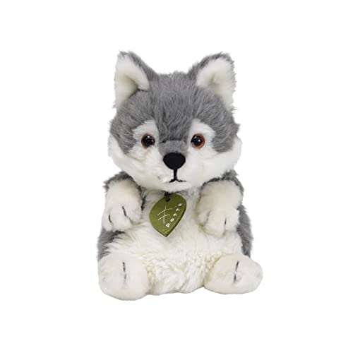 1個シンリンオオカミ/16 x 10 x 14 cm/K-9103・potteシリーズ最新作はもふもふなオオカミ！おすわりポーズもキュートpotteシリーズ最新作はもふもふなオオカミ！おすわりポーズもキュート