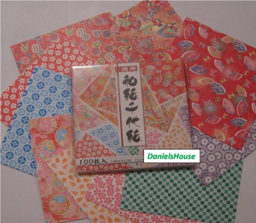 15cm角-/100枚入/3585・パッケージ個数:1・【特長】華やかな和柄を集めた徳用千代紙・【本体サイズ】15×15cm・【紙厚】約0.09mm・【入数】10柄 各10枚(計100枚)・【付録】箱の折り方付き華やかな和柄を集めた千代紙 ...