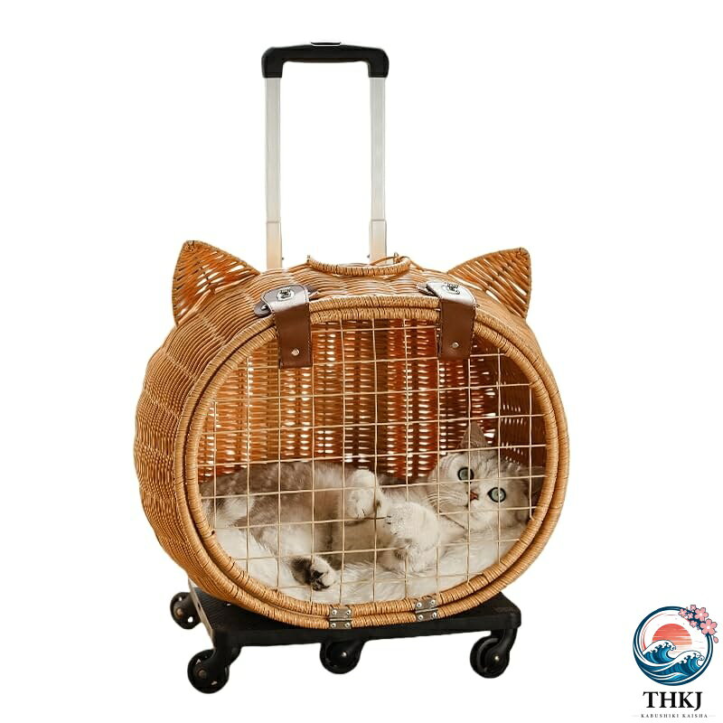 一方向インタラクティブウィンドウ: 快適な行動を促進する安全設計です。安全のため、ウィンドウは内側から開けることはできません。調節可能で固定されたハンドル部分により、旅行が簡単かつ楽になります。通気性：犬用トラベルクレートのメッシュ窓は通気...