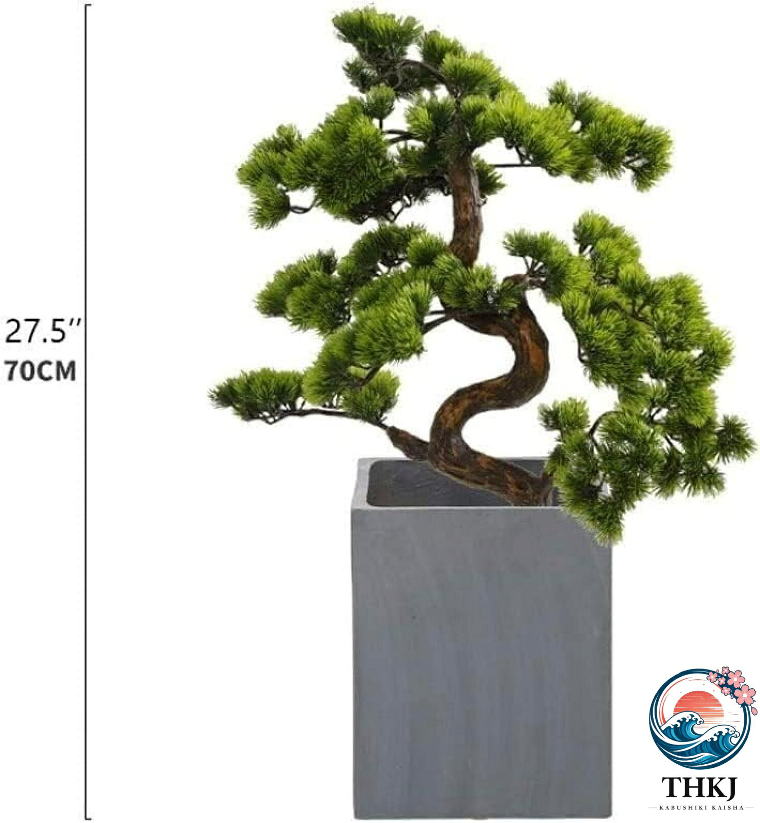 説明 「生け花のようなリアルさ！70cmのシミュレーションプラスチック人工樹木 - 家庭用庭園装飾に最適な人工緑の観葉植物」素材：ほとんどの枝は木とプラスチックが混ざっていて、葉は細かくて接着剤で多層になっており、色はリアルで暗いです。 リ...