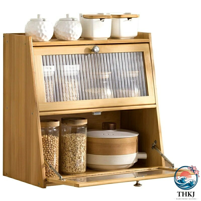 【商品コード】：y557869 【カラー】：原色2段、原色3段、茶色2段、茶色3段 【サイズ】：長さ50CM 【材質】：竹、アクリル ●スパイスなどの小物をまとめておいて置けるキッチンラック。スペースを有効活用し、散らかりがちなキッチンの細...