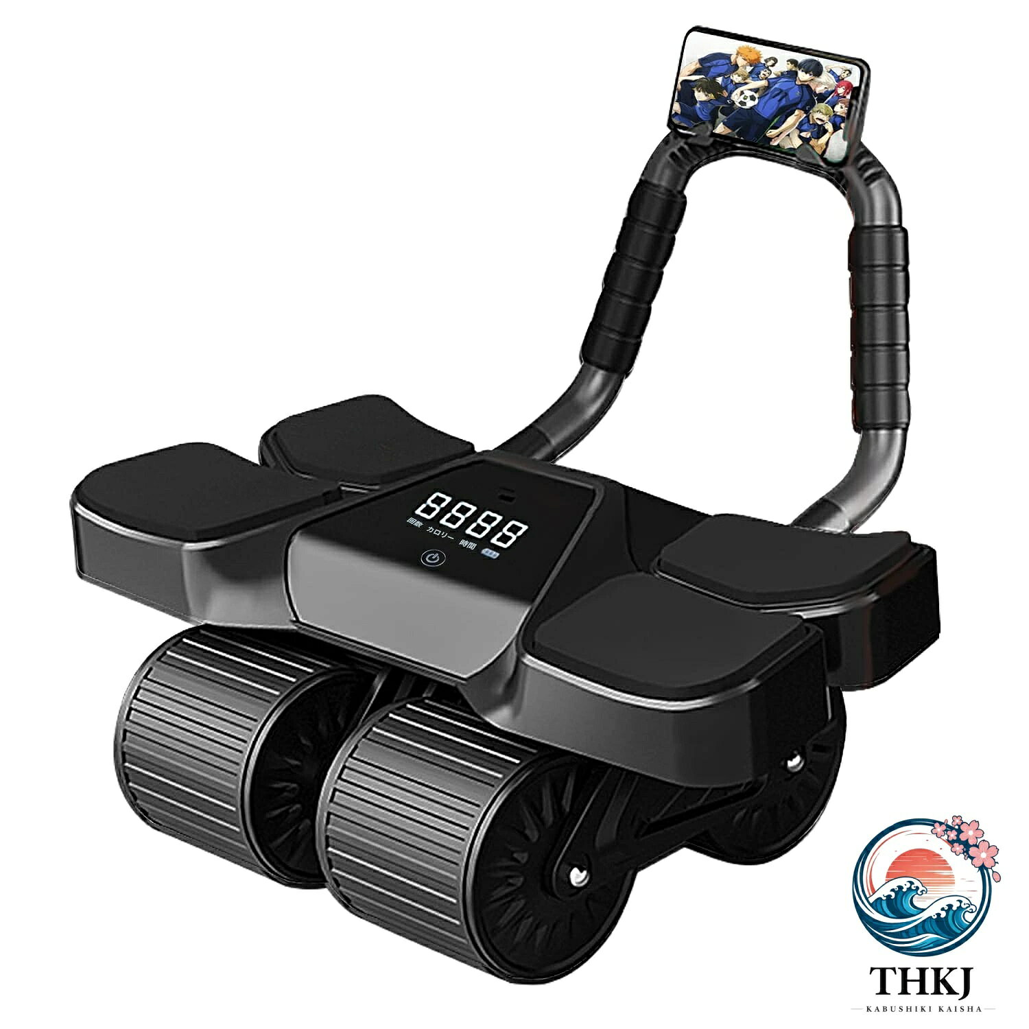 【運動データが一目瞭然】進化されたこの腹筋ローラーには、タッチ可能な液晶ディスプレイが搭載されており、回数?時間?消費カロリー?がリアルタイムで正しく表示されます。これにより、いつでも自分の運動データを把握しながら、トレーニングの量?強度を...