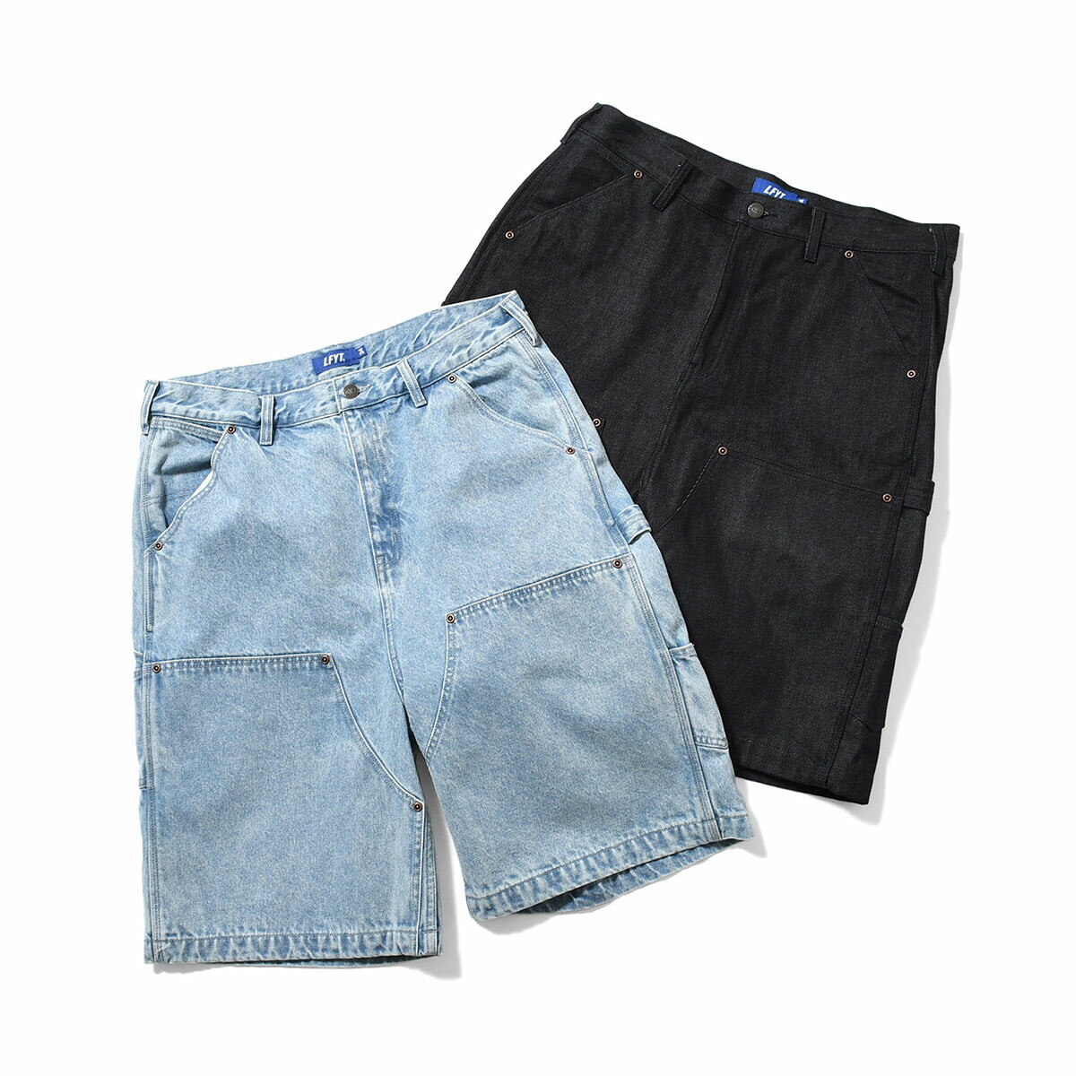 ワイドシルエットとやや長めの丈感で、リラックスした存在感を放つLFYT WASHのデニムペインターハーフパンツ ワークウェアのディテールを踏襲しながら、現代的なストリートバランスへと再構築した一本。 WASH加工を施したライトブルーと、無骨...