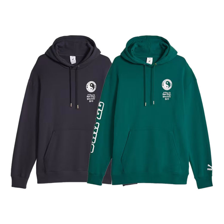 PUMA × STAPLEコラボレーションのプルオーバーパーカー。 リラックスフィットのシルエットでゆったりとした快適な着心地。 フロントの陰陽を表現したプリント、背中のPUMA × STAPLEのグラフィックがデザインのアクセント。 フー...