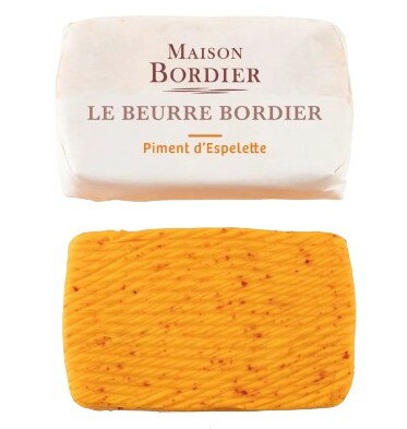 香り高く色も美しいピマン・エスプレットのニュアンスでバターの美味しさが際立つ一品。 じゃがいものピューレに混ぜたり、グリルした牛ステーキでぜひ。 ボルディエ 手ごねされたバターは、 ・なめらかでつやのあるテクスチャーになるよう、攪拌していま...
