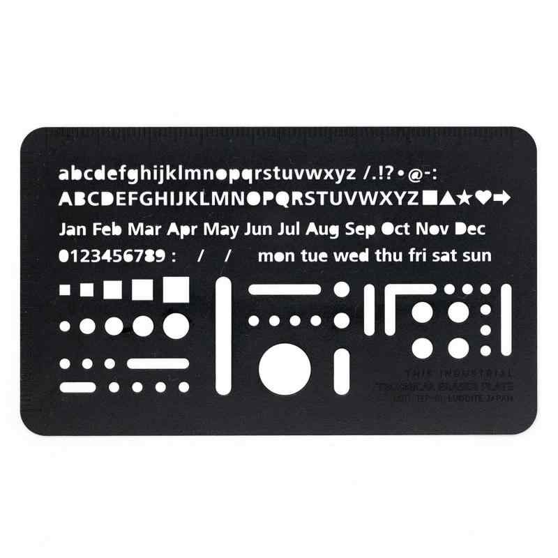 ラダイト 字消し板 テンプレート TECHNICAL ERASER PLATE ブラック LDTI-TEP-01【サイズ】幅10×高さ6×奥行0.01cm【素材】ステンレス日本製
