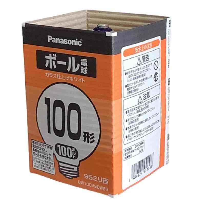 パナソニック ボール電球 95mm径 100W形 E26口金 ホワイト GW100V90W95