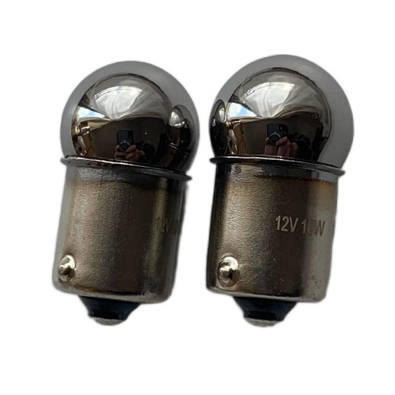 Roost ステルスバルブ クローム (G18 BA15S シングル)12V 10WG18 BA15S シングル アンバーランプ2個セット