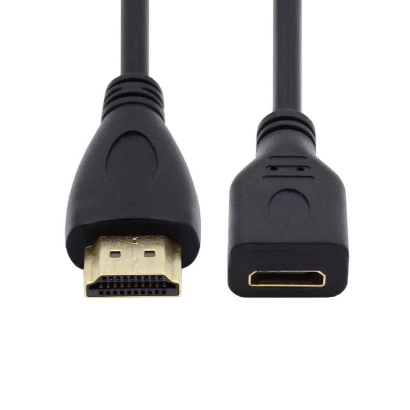 Cablec Mini HDMI Type-CソケットメスからHDMI Type-A/Cオスアダプタ延長ケーブル、カメラHDTV 4 K 1080 P 15 cmに適用