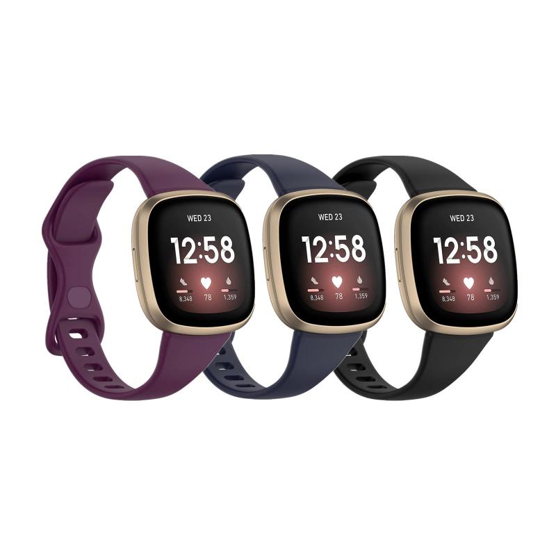 LICHIFIT fitbit versa4/versa3/sense2/sense用バンド ベルト 細い帯 替えバンド TPU製 柔らかい 通気 耐久性 スポーツバンド アクセサリー対応機種：fitbit versa4，fitbit ve...