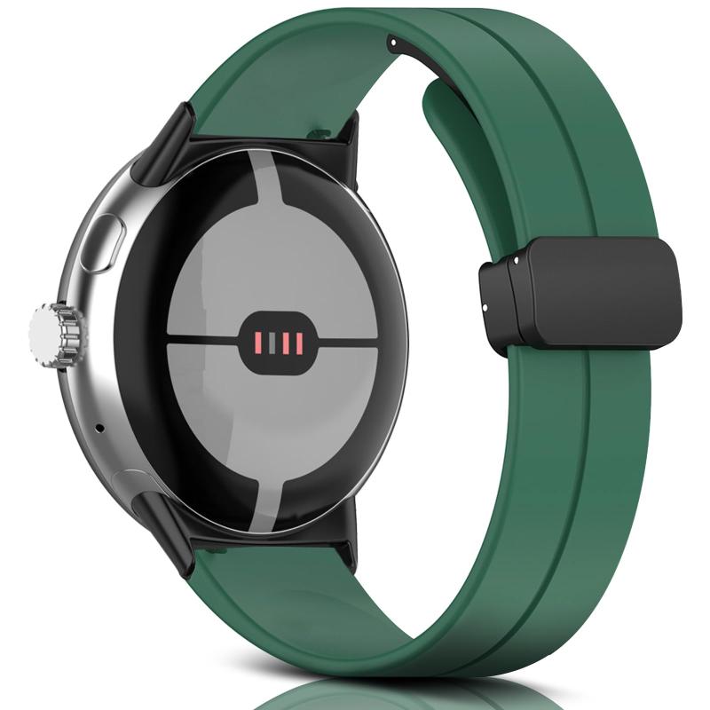 [RoSoki] バンド Google Pixel Watch 2 / Google Pixel Watch 対応 バンド シリコン製 マグネット付き スポーツバンド ストラップ 替えバンド 交換ベルト 柔らかい 磁気付き 装着簡単 バンド...