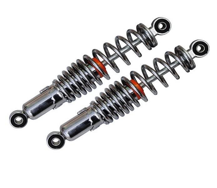 【Life Design Johnson.119】バイク リア サスペンション 左右セット オールメッキ仕上げ ローダウン シャコタン モンキー ダックス DAX シャリー AB26 C50 カブ スーパーカブ リトルカブ 等 スプリン