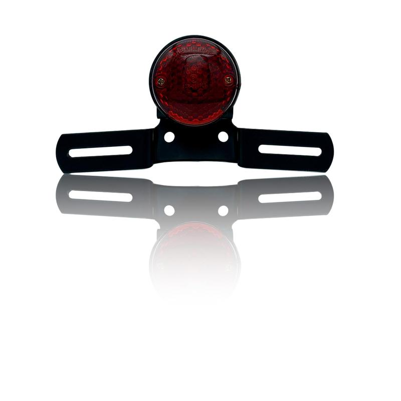 KSHOSIYOK バイク テールランプ 赤 丸 汎用 Eマーク 車検対応