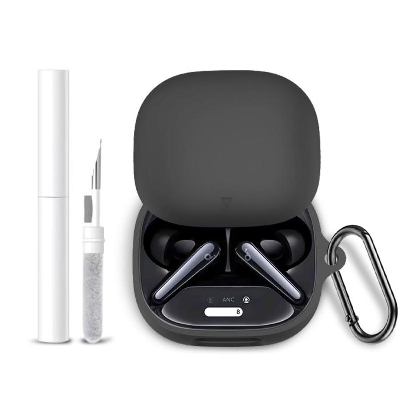 anker soundcore liberty 4 pro 用 ケース【YXHH】soundcore liberty 4 pro カバー 収納 バッグ シリコン素材 柔らかい 着装まま充電可能 耐衝撃性 防水防塵 【ブラック】【対応機種】：...