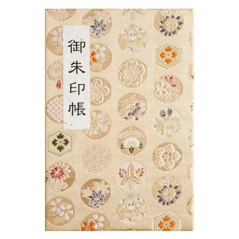 御朱印帳 46ページ 蛇腹式 ビニールカバー付 法徳堂オリジナルしおり付 大判サイズ 18×12 西陣織 金襴京都西陣織の上質な金襴生地で装丁された御朱印帳です。高級感があり繊細で美しい刺繍が織り込まれています。持ち運びしやすく大きさで、神...