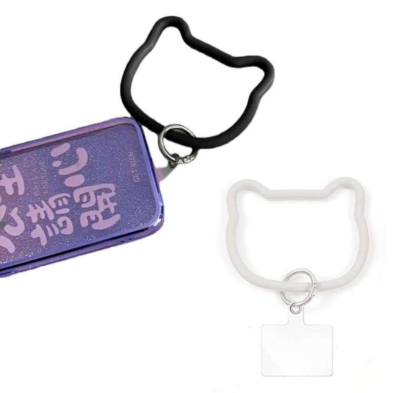 [YUAWIN] スマホストラップ 手首 スマホリング ストラップ 猫 シリコン製 ハンドストラップ スマホリング 落下防止 かわいいスマホストラップ機能: 手首に装着できる猫型のスマホストラップ2個セット。落下防止のハンドストラップとして...