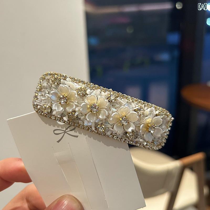 ・カテゴリ: ヘアアクセサリー・スタイル: 女性用・素材: 人工パール・加工: 手作業・種類: BBクリップ・柄: 花・スタイル分類: 清新甘美
