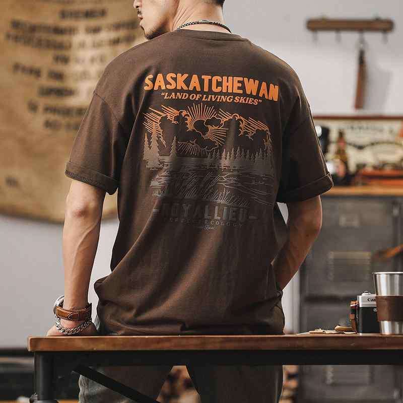 ・カテゴリ: Tシャツ・スタイル: アメカジ・タイプ: プルオーバー・フィット: ルーズ・ネックライン: クルーネック・袖丈: 半袖・袖タイプ: レギュラー・柄: ロゴ、自然風景・素材: 精梳綿96%以上・厚さ: 薄手・重さ: 約250～3...