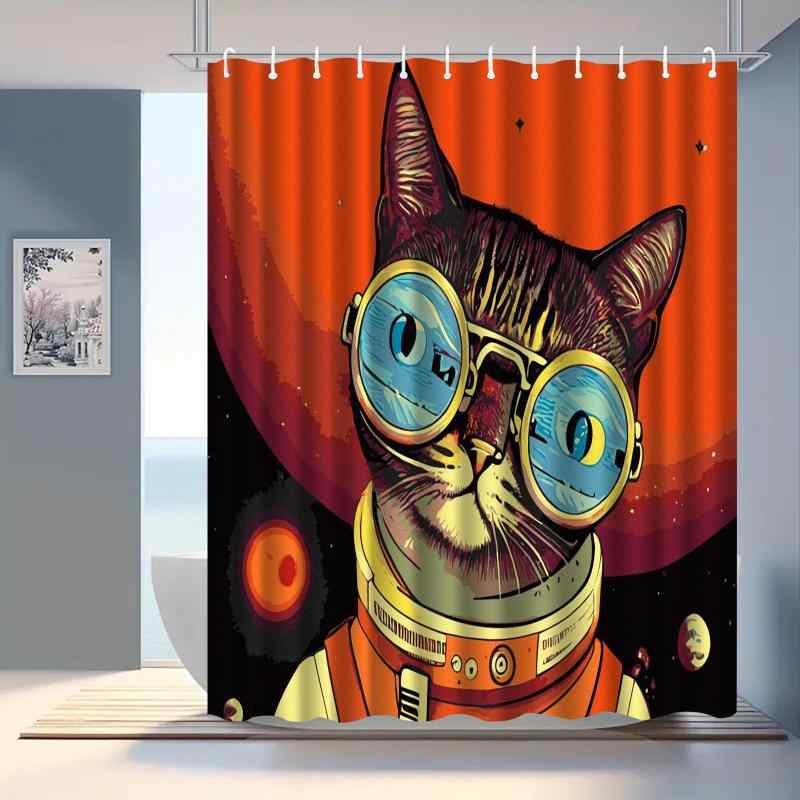 ・カテゴリ: シャワーカーテン・スタイル: アメリカン・主な素材: ポリエステル・柄: カートゥーン猫・サイズ展開: 90×180cm、120×180cm、150×180cm、180×180cm、180×200cm・特徴: 穴あけ不要