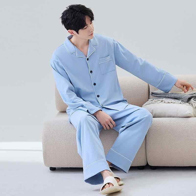 ・カテゴリ: パジャマ・主な素材: ストレッチコットン・デザイン: 前開き・厚さ: 中厚手 (141-160g/平米)・ネックライン: 襟付き・袖丈: 長袖・パンツ丈: 長ズボン・機能: リラックス、通気性、睡眠、入浴後、ルームウェア、保温...