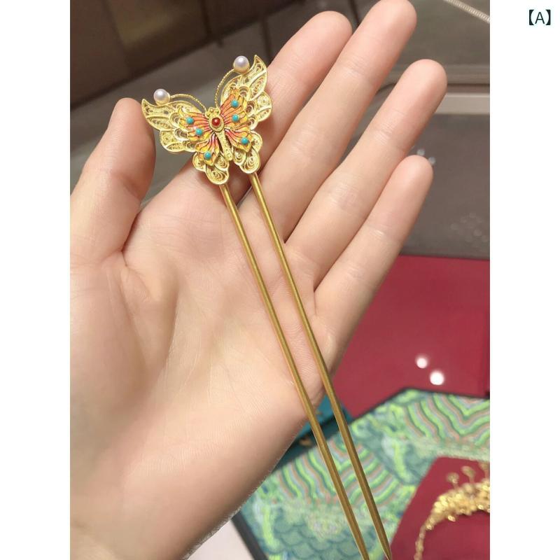 ・カテゴリ: 髪飾り・スタイル: エスニック・素材: 合金・形状: U字・加工: メッキ・装飾: タッセル