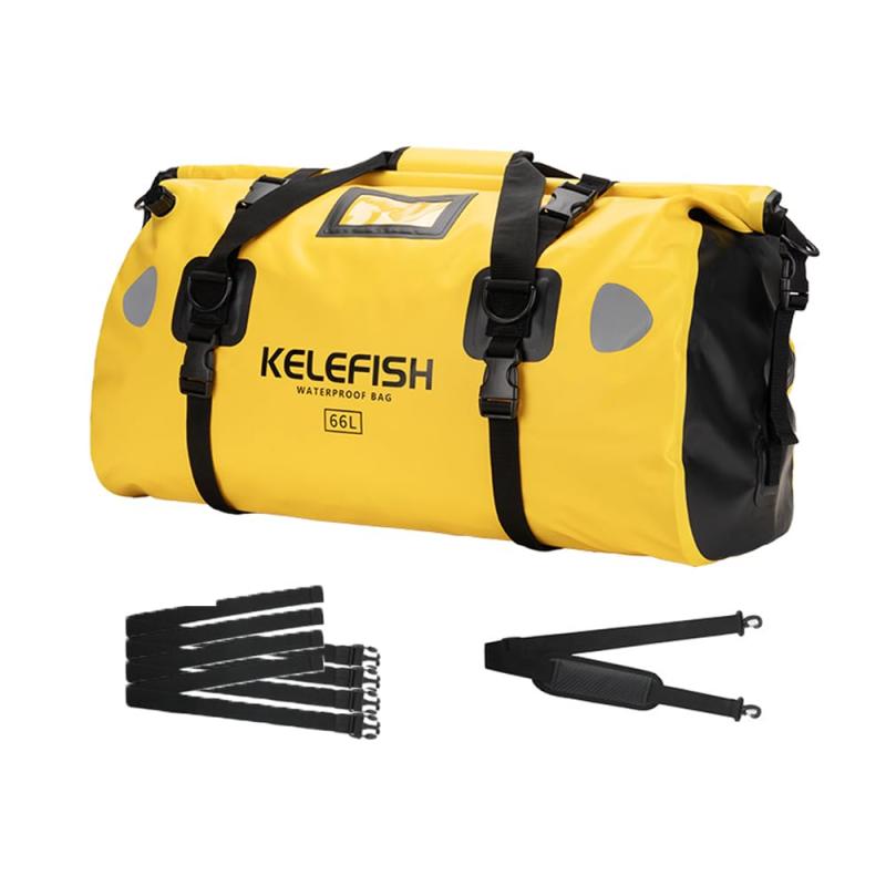 防水ダッフルバッグ 20L 44L 66L オートバイ旅行ドライバッグ バイクカヤックラフティングボートキャンプ用クイック固定ストラップ付き