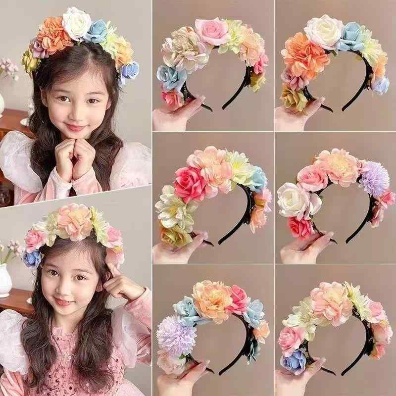 ・カテゴリ: ヘアアクセサリー・スタイル: 子供・スタイル: エスニック・主な素材: プラスチック/レジン・パターン: 花・種類: ヘアバンド、ヘッドバンド・カラー展開: ブルー、ローズピンク、パープル、ピンクグリーン・対象年齢: 3-6歳...