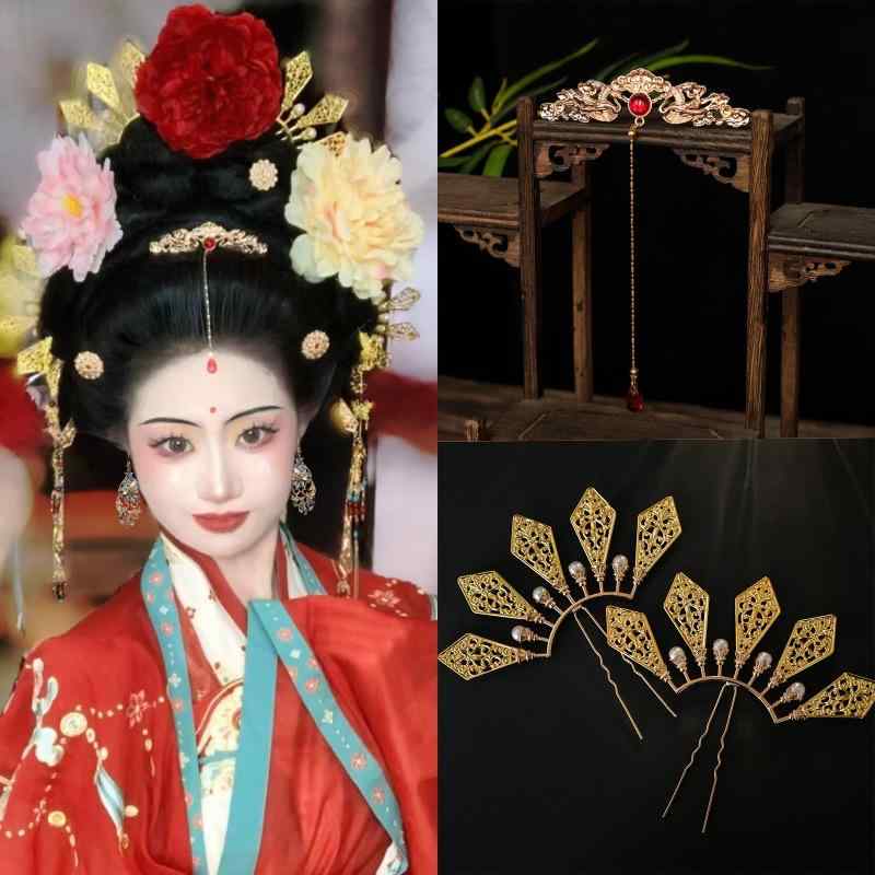 ・カテゴリ: ヘアアクセサリー・主な素材: 合金・形状: 水滴形・加工: 電鍍